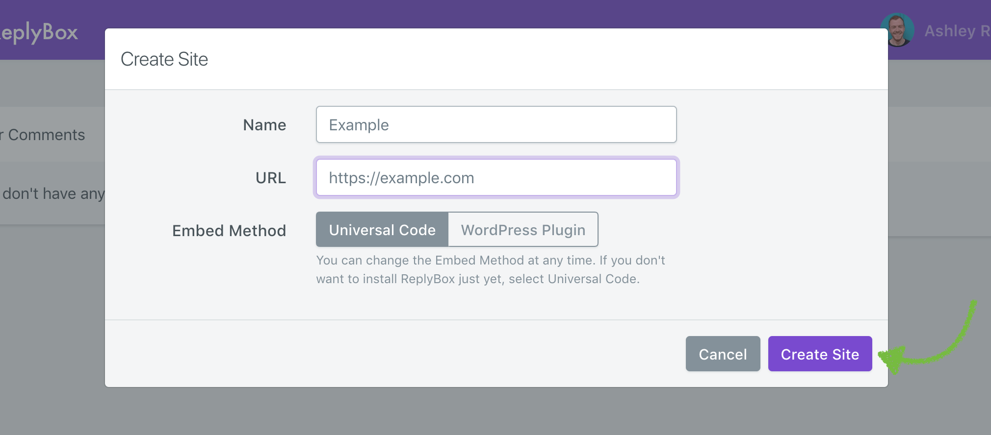 Getting Started: Universal Code | ReplyBox